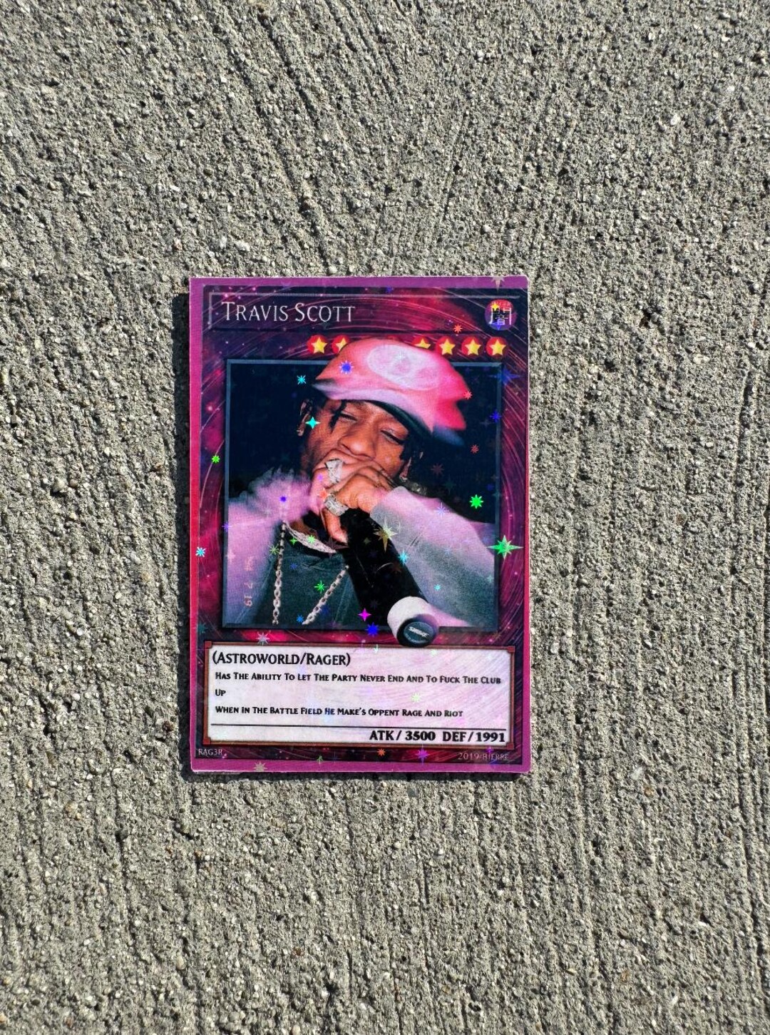 Travis Scott purple Rapper Trading Card - Etsy