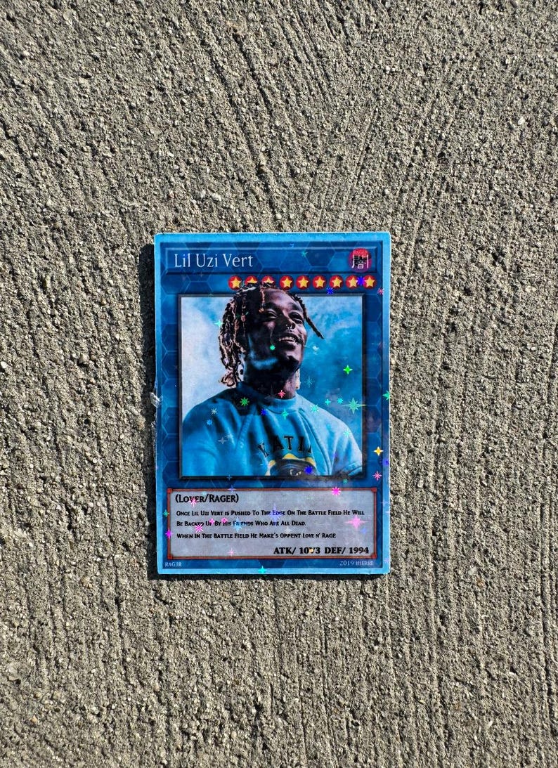 Lil Uzi Vert blue Rapper Trading Card - Etsy
