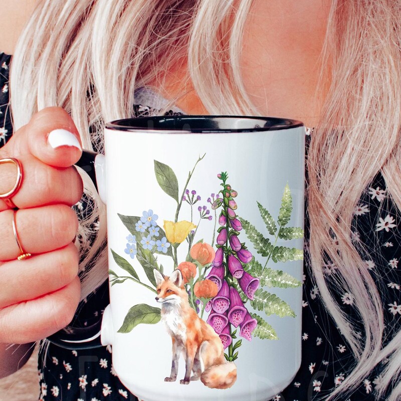 Unique Red Fox Coffee Mug - Etsy
