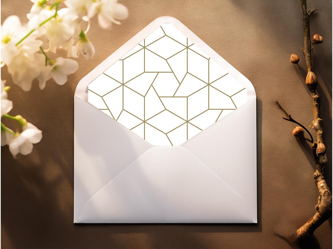 Envelope Liner Template, Printable Envelope Liner, Custom Envelope ...