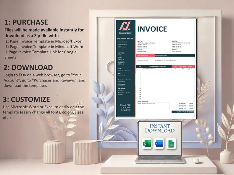 Invoice | Invoice Template | Modern and Professional Invoice | MS. WORD ...