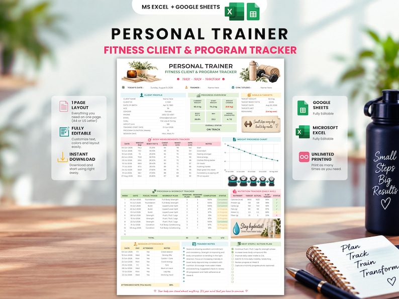 Personal Trainer Tracker | Fitness Client and Program Log | Google ...
