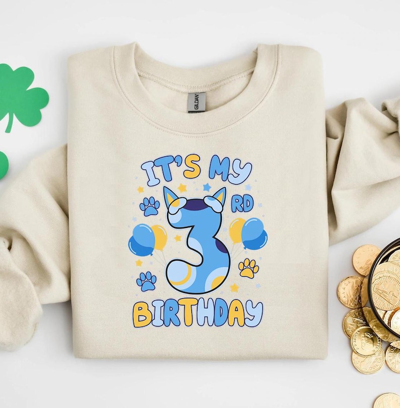 Blue Dog Birthday Png, My 3th Birthday Png, Birthday Party Png - Etsy