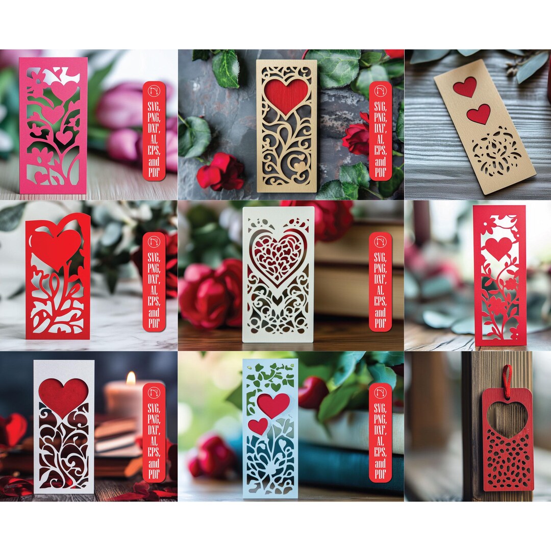 Bookmark Laser Cut SVG Cut File Paper Cut Bookmark Design Digital ...