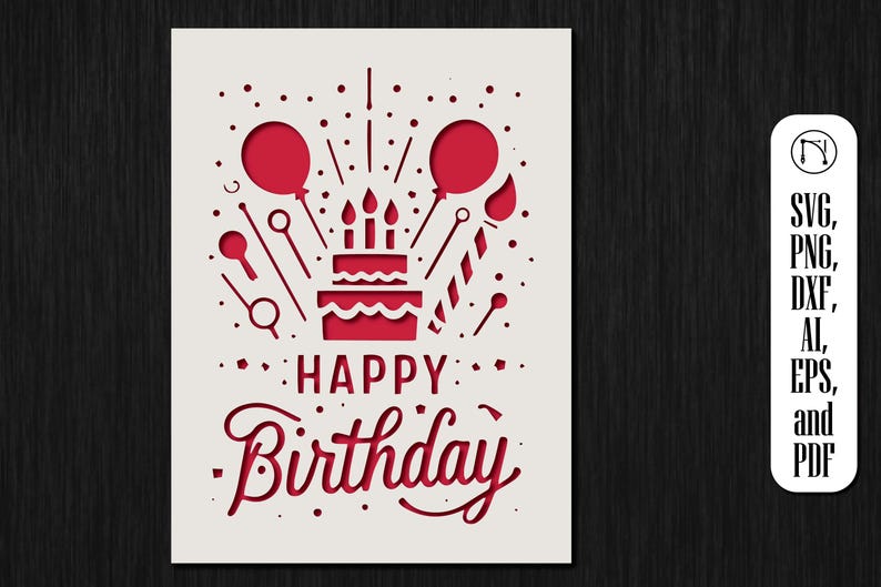 Cricut Birthday Card Paper Cut SVG Bundle | DIY Birthday Card Cut Files ...