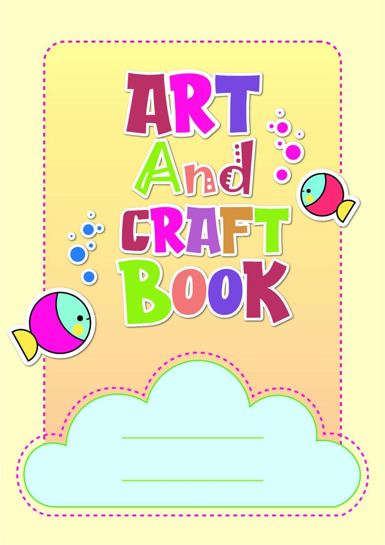 Printable Kids Art Book Cover | Fun, Creative Cover for Sketchbook ...