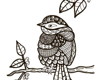 Bird Zentangle | Etsy