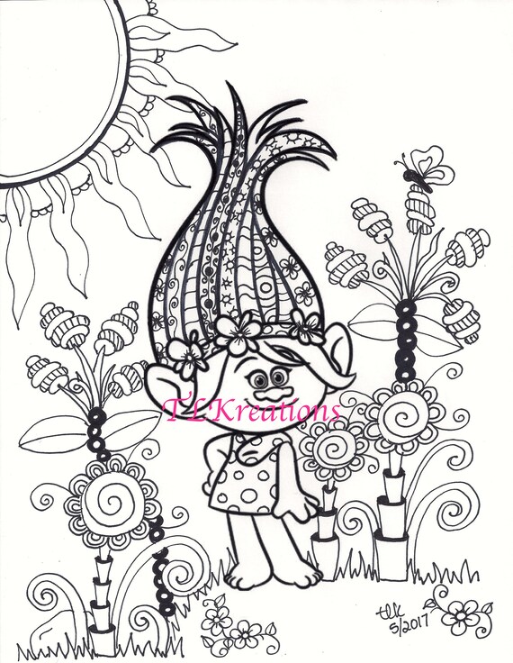 Troll Doll Line Drawing