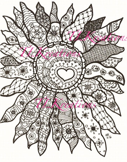 Sun Zentangle - Etsy