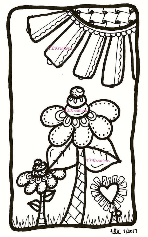 Flower Doodles - Etsy