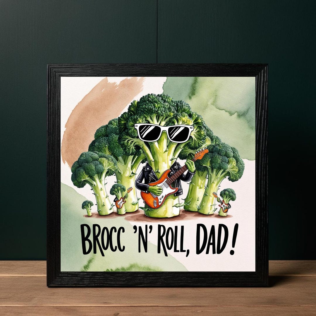 Happy Father’s Day PNG - Brocc ’N’ Roll, Dad – Funny Veggie Pun Wall ...