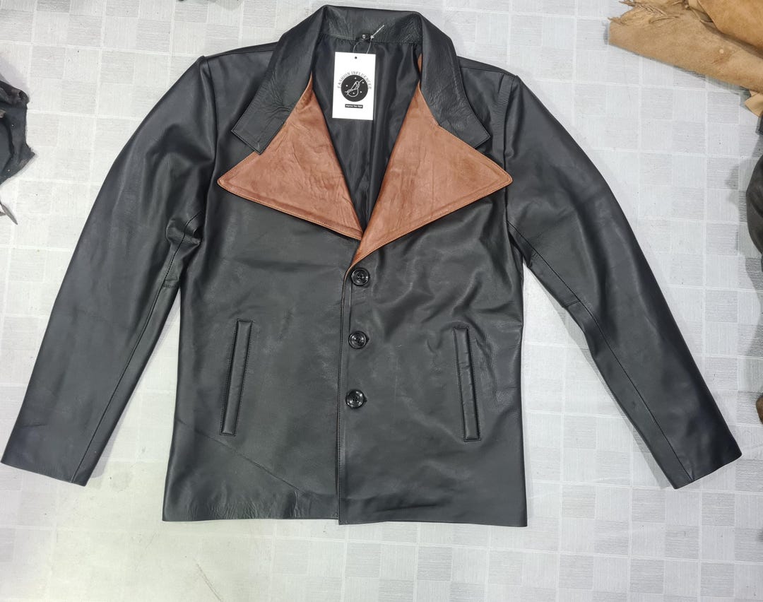 Jim Morrison Inspired Genuine Sheep Leather Coat - Handmade - Etsy