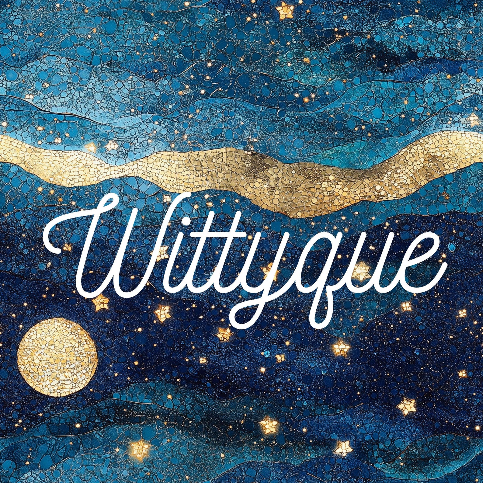 Celestial Galactic Metallic Glass Mosaic Seamless Pattern, JPG Files ...