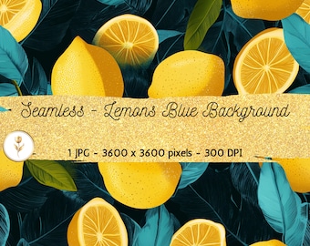 Digital Paper - Lemons - SEAMLESS - Etsy