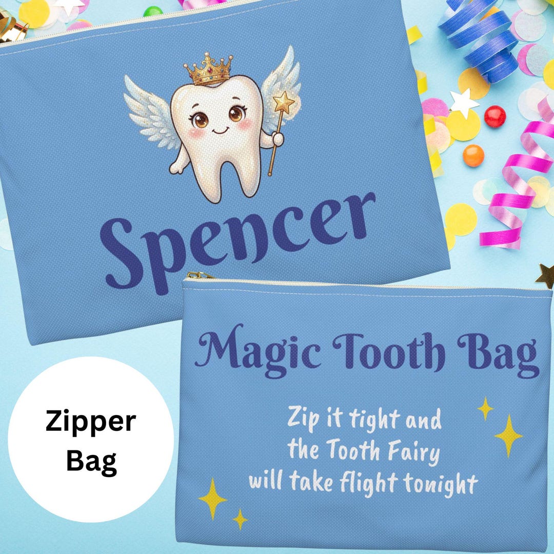 Personalized Boy Tooth Fairy Bag | Custom Kids Lost Tooth Magic Pouch ...