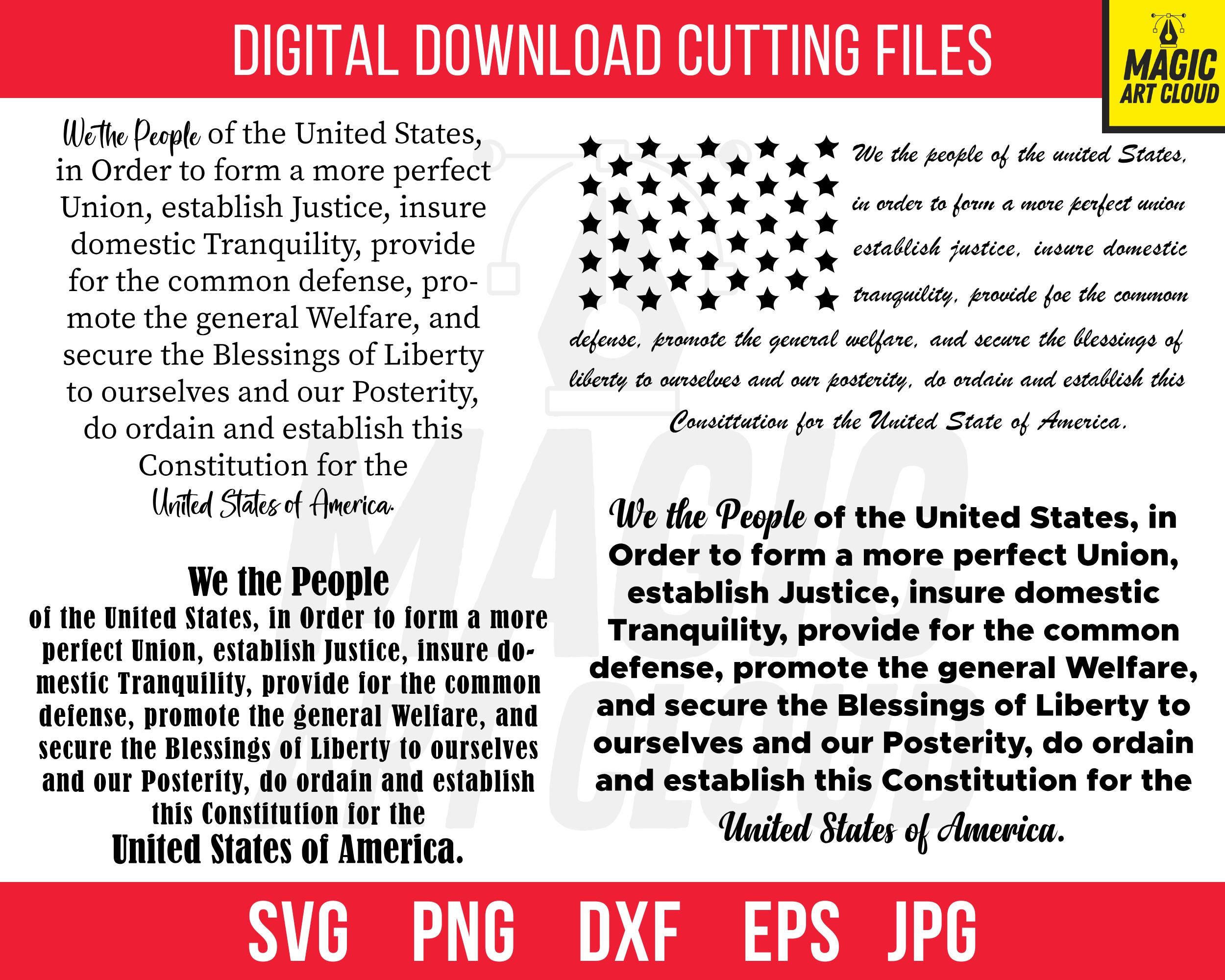 We the People SVG, Constitution SVG, Constitution Flag Svg, American ...
