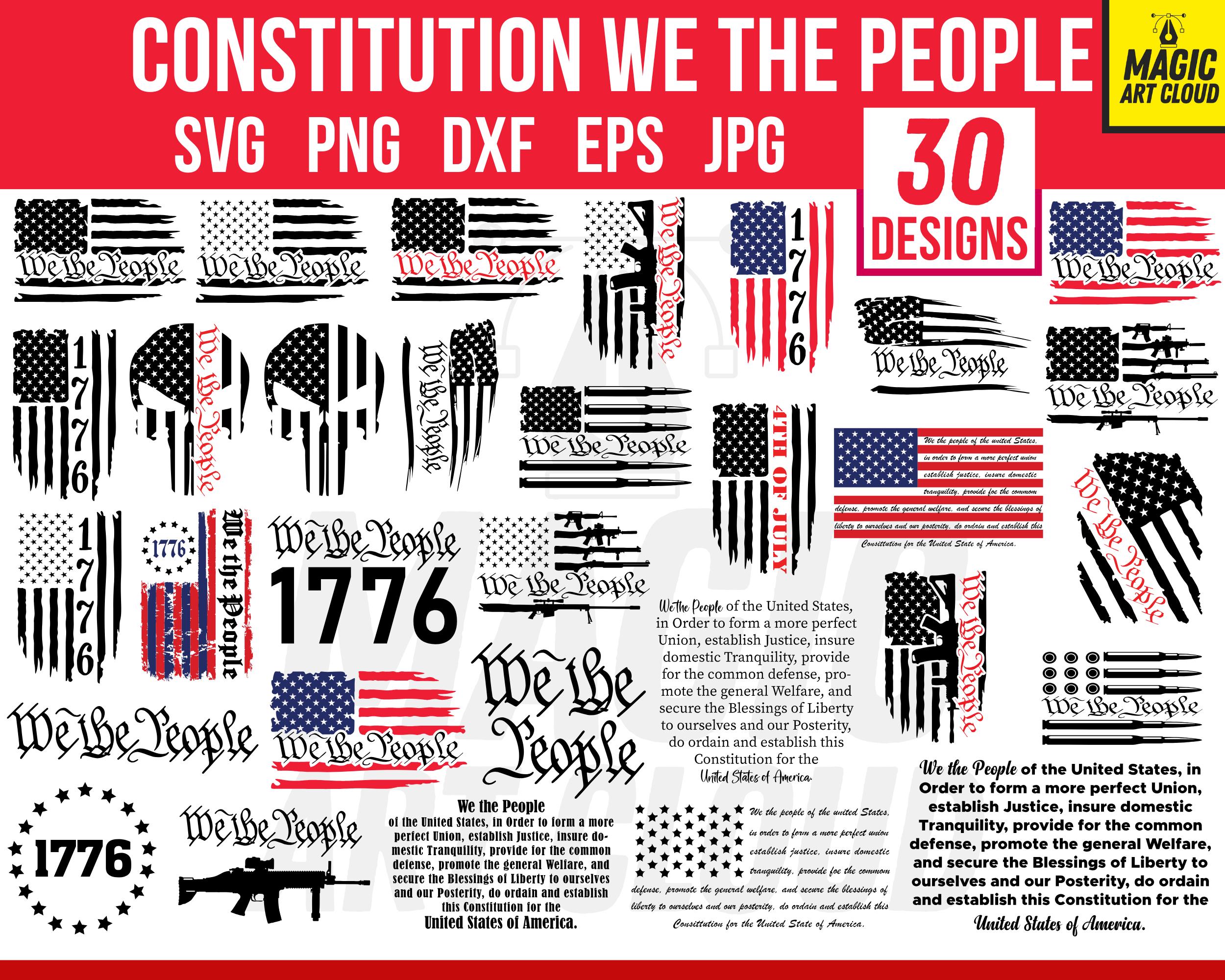 We the People SVG, Constitution SVG, Constitution Flag Svg, American ...