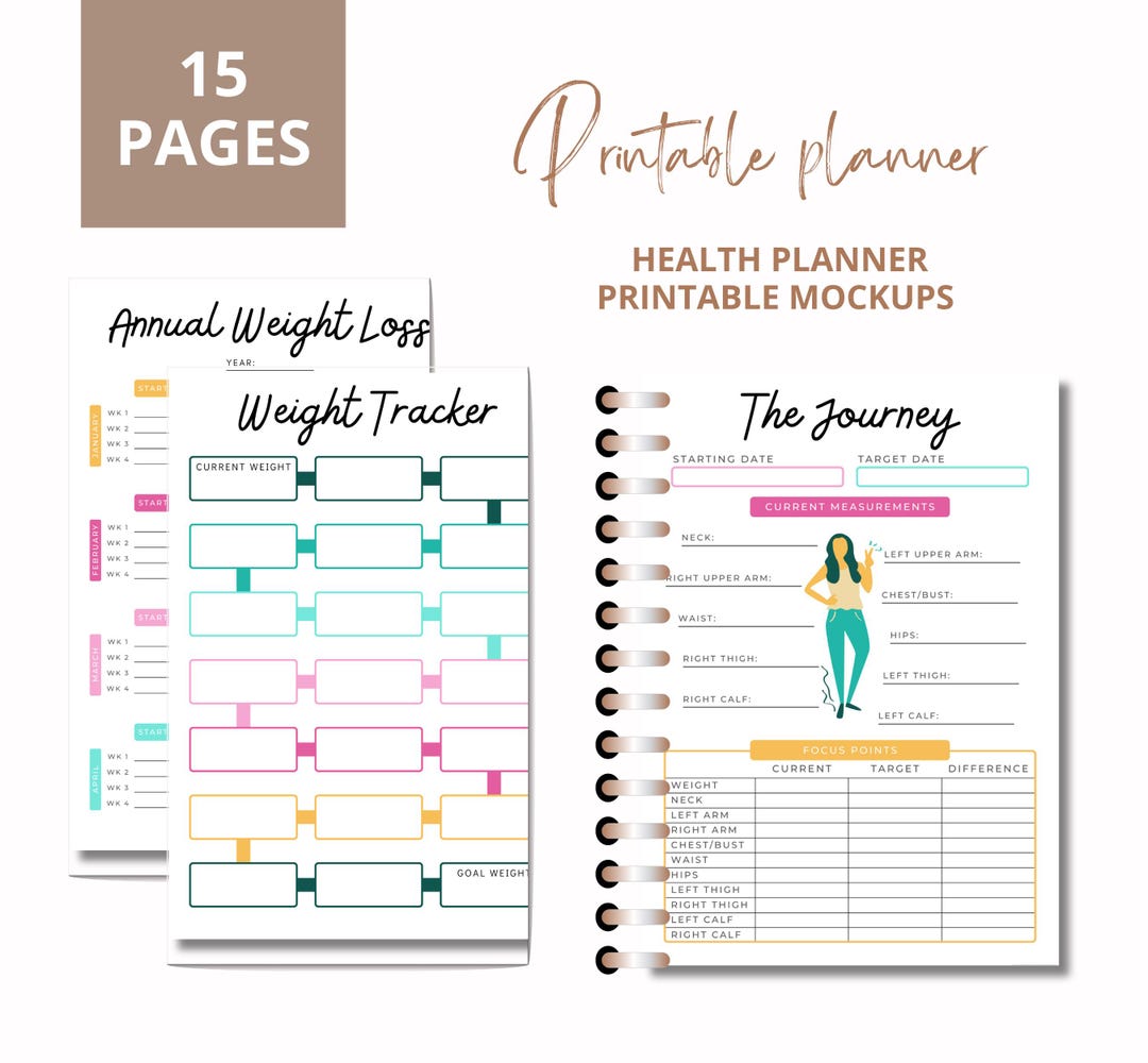 Printable Health Planner | Wellness Tracker | Printable Planner | Self ...