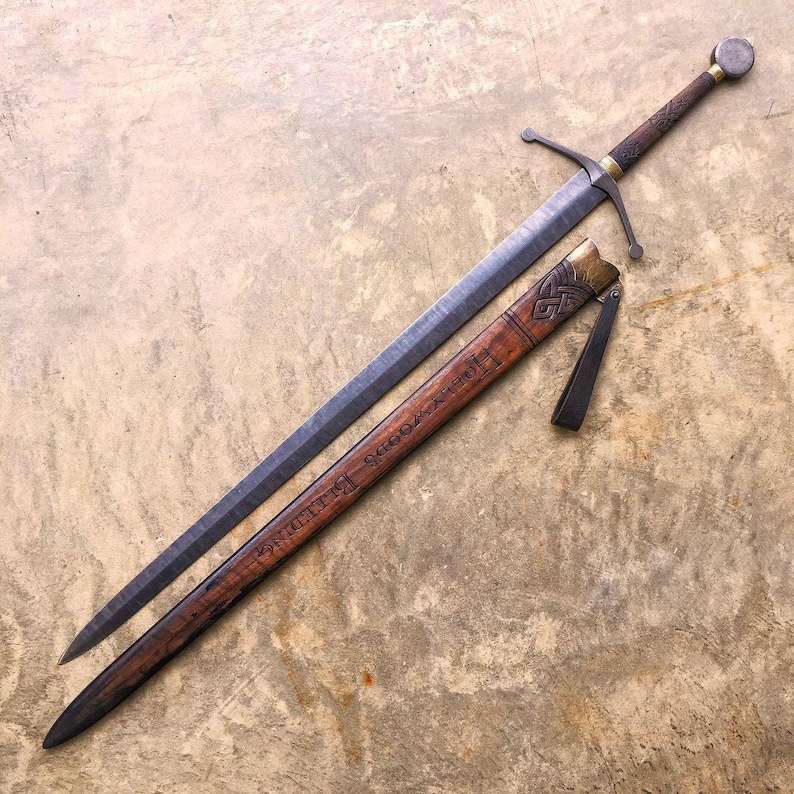 Knight’s Arming Sword – European Medieval Straight Blade With Wooden ...