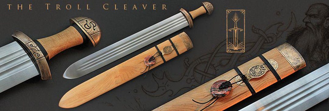 Troll Cleaver Norse Short Sword – Hand-forged Viking Masterpiece With ...