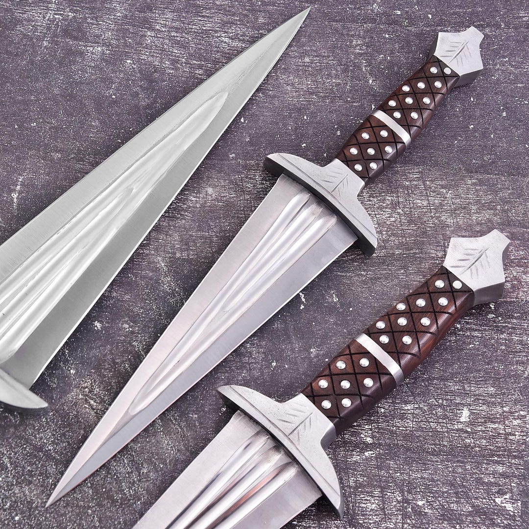 Handcrafted Cinquedea Dagger – Medieval Short Sword With Double-edged ...