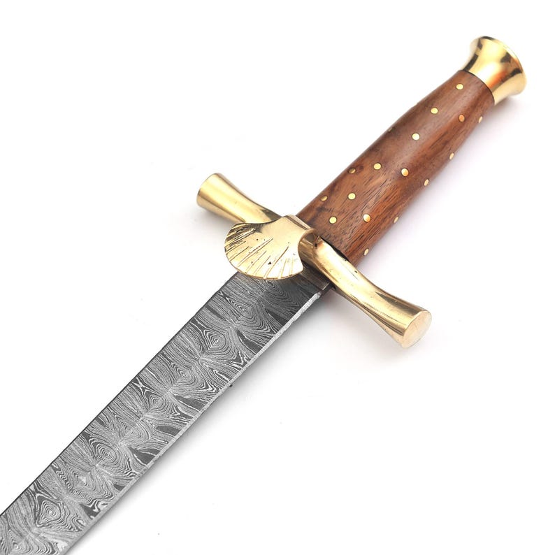 Damascus Shell Hilt Dagger, Shell Hilt Dagger, Damascus Dagger - Etsy