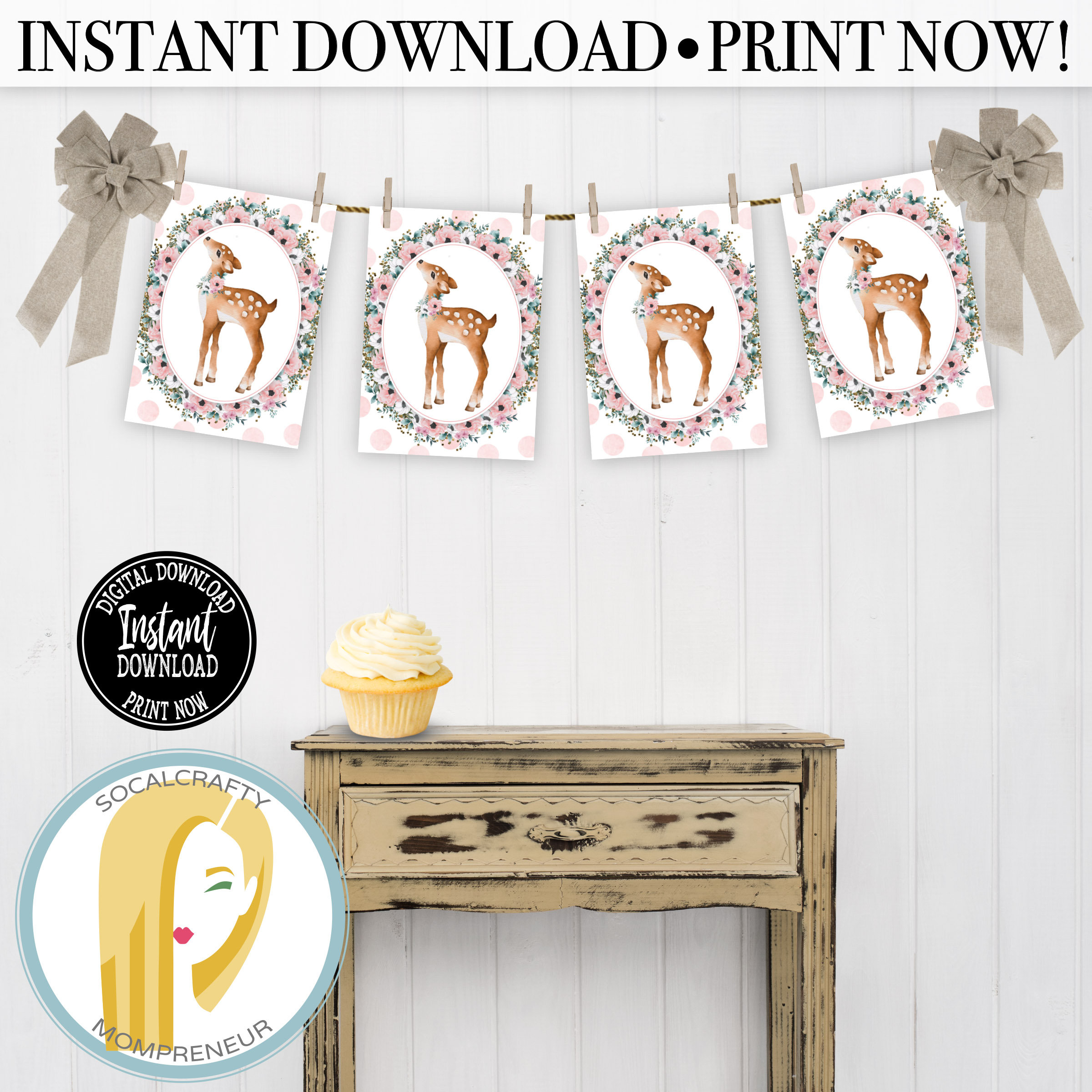 Printable Woodland Party Banner / Woodland Animal Banner / | Etsy