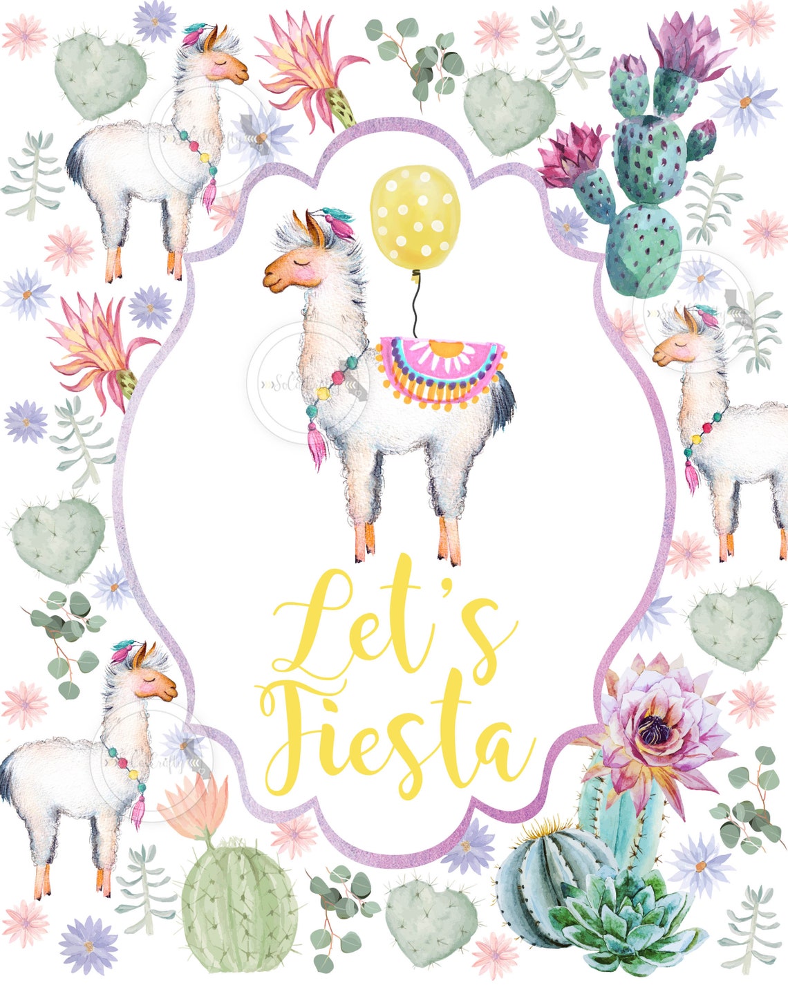 Printable Llama Birthday Party Poster / Llama Welcome Sign / - Etsy
