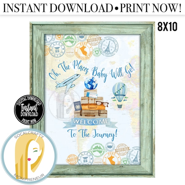 Baby Shower Sign Travel Theme - Etsy