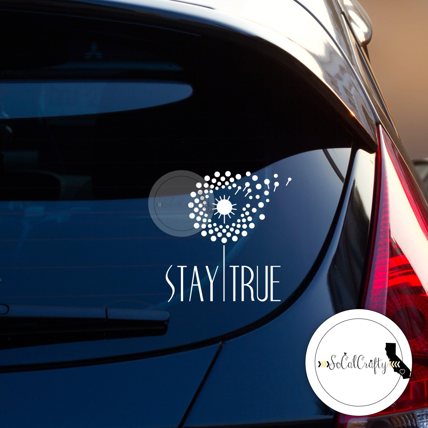 Dandelion Vinyl Decal Stay True Laptop Decal Car Window - Etsy