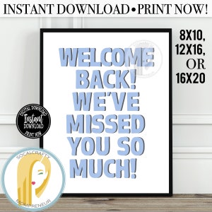 Printable Welcome Back Sign / Welcome Back Students Poster / - Etsy