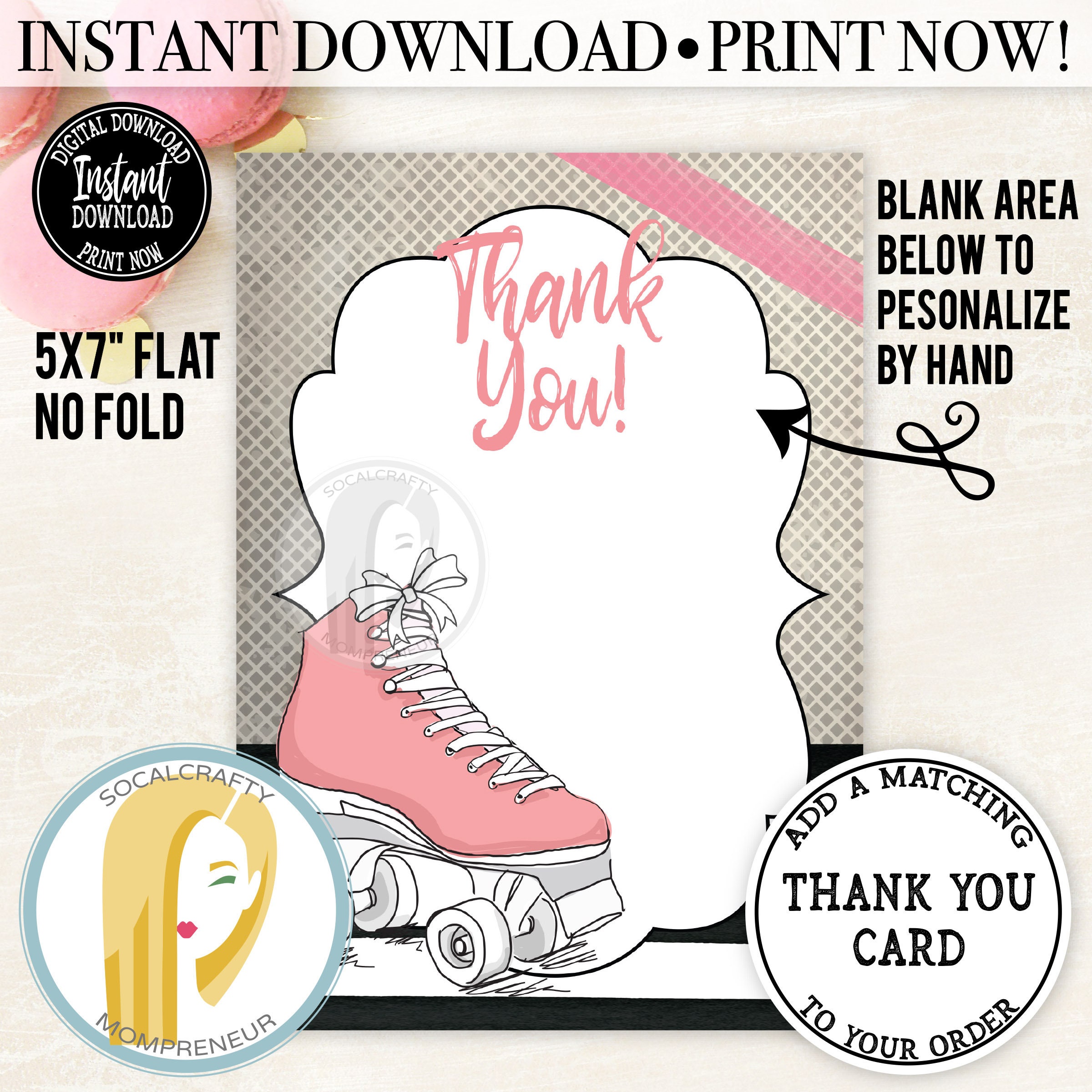 Printable Roller Skate Theme Party Favor Tags / Roller Skates | Etsy