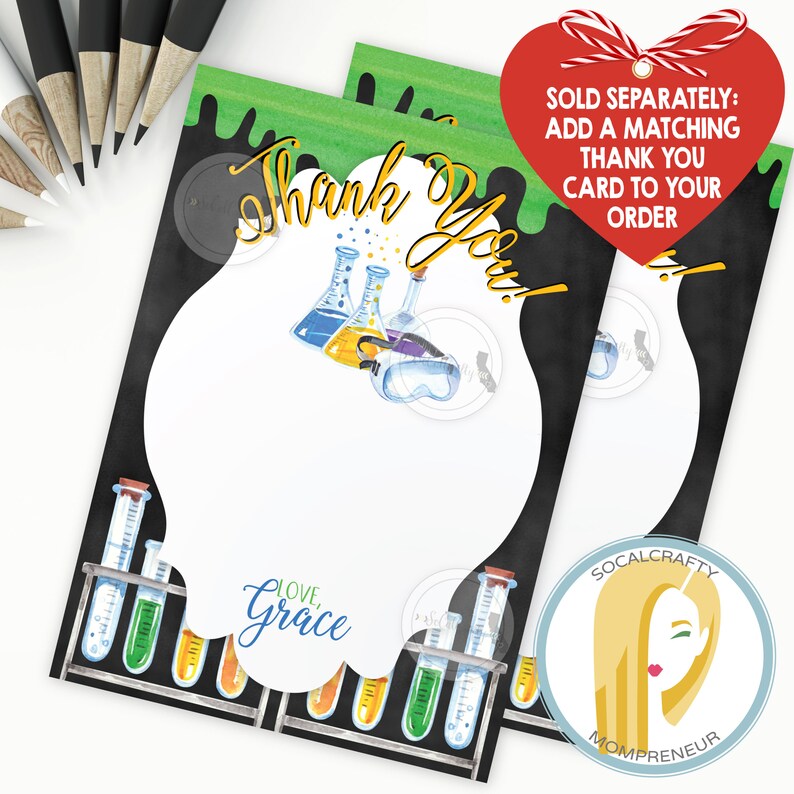 Mad Science Poster Matching Mad Science Birthday Poster - Etsy