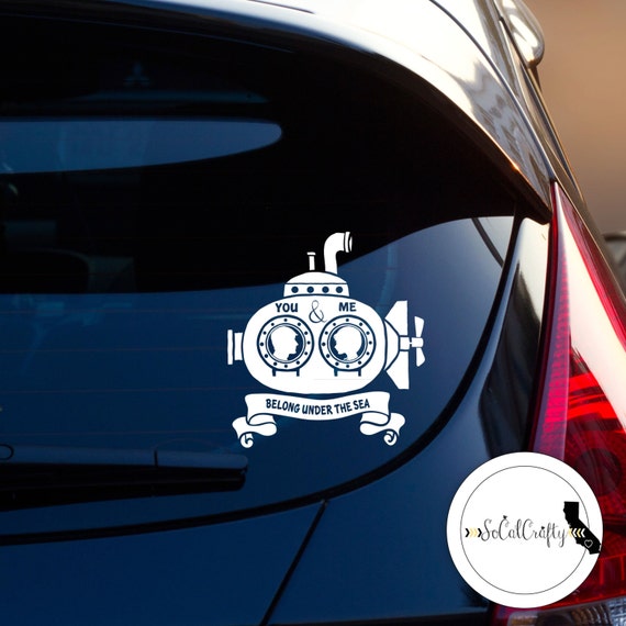 Submarine Vinyl Decal Under the Sea Wedding Decal Nautical - Etsy