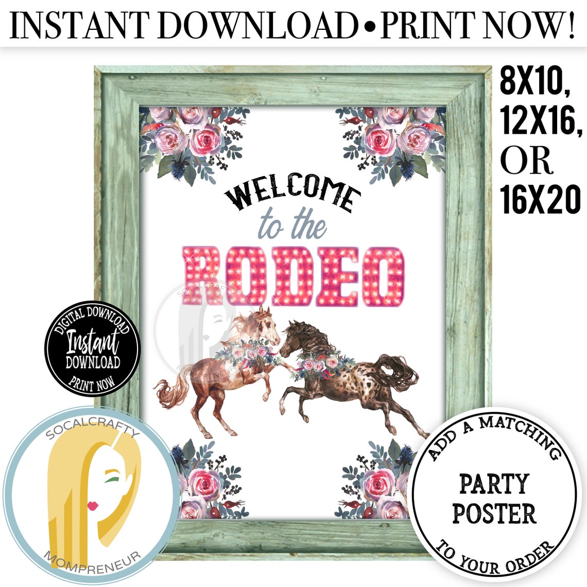 Printable Adopt A Pony Sign / Adopt A Horse Poster / Cowgirl - Etsy