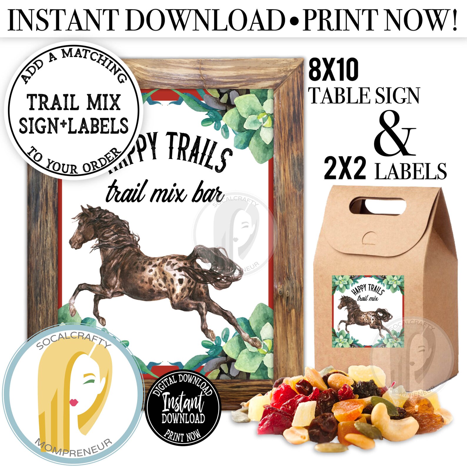 Printable Pony Rides Sign / Trail Rides Poster / Cowboy - Etsy