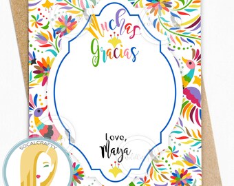 Mexican Fiesta Thank You Cards / Fiesta and Fun Thank You Card | Etsy