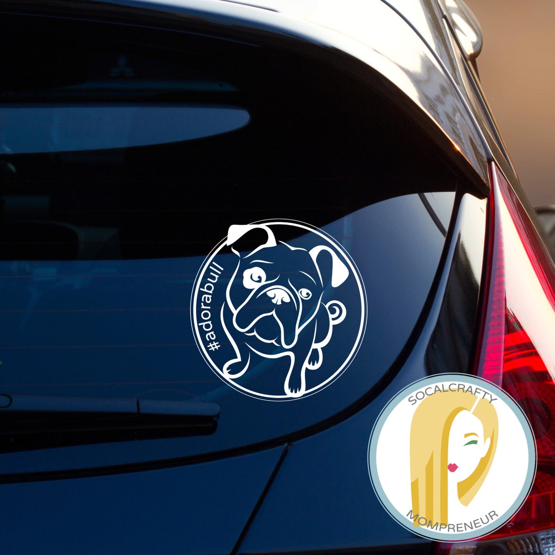 Bulldog Vinyl Decal Bulldog Sticker Dog Decal Laptop Decal - Etsy