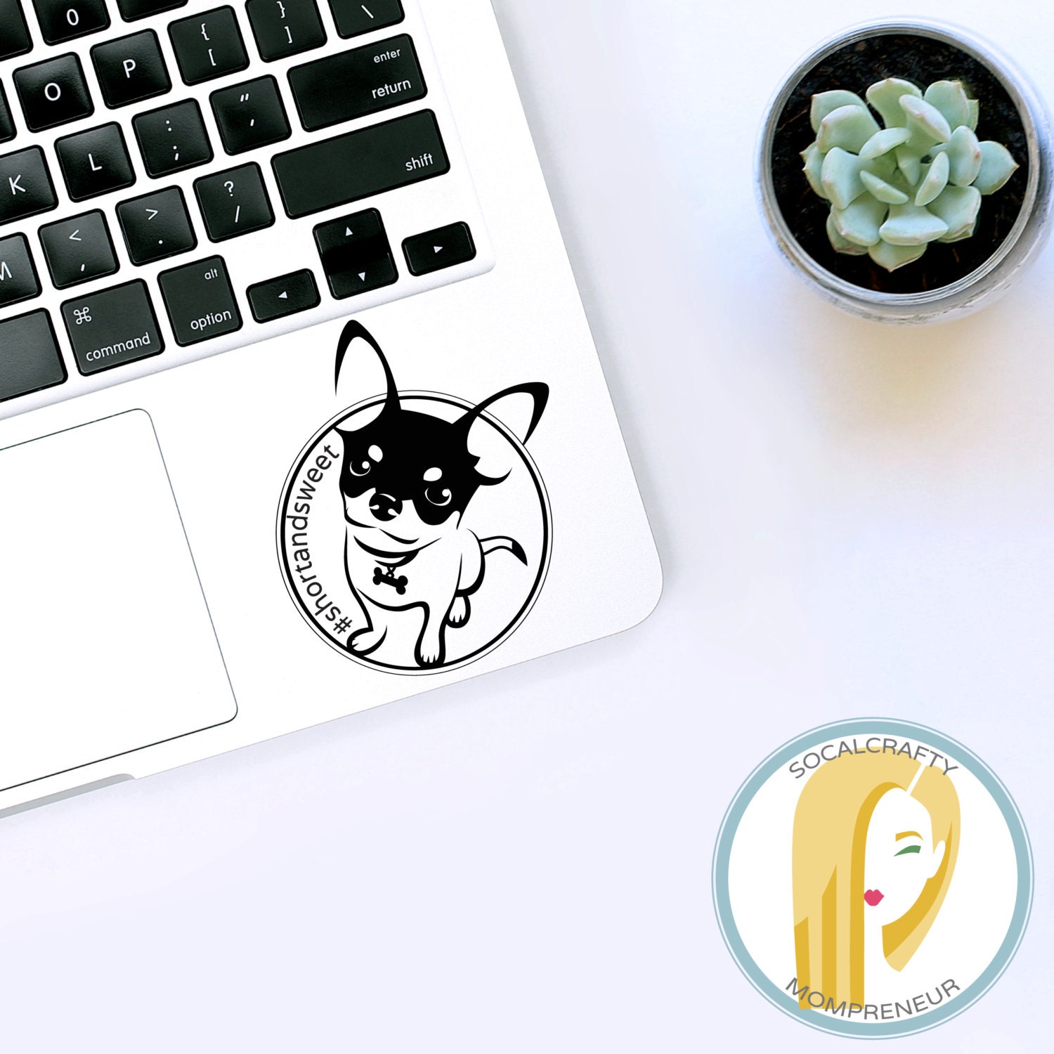 Chihuahua Vinyl Decal Chihuahua Sticker Dog Decal Laptop | Etsy