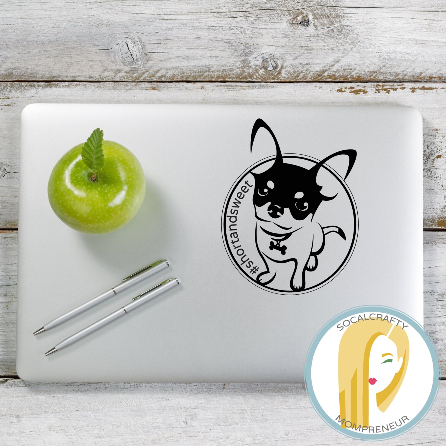 Chihuahua Vinyl Decal Chihuahua Sticker Dog Decal Laptop | Etsy