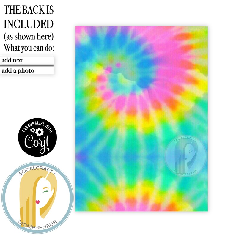 Printable Tie-dye Birthday Party Invitation / EDITABLE / Peace - Etsy