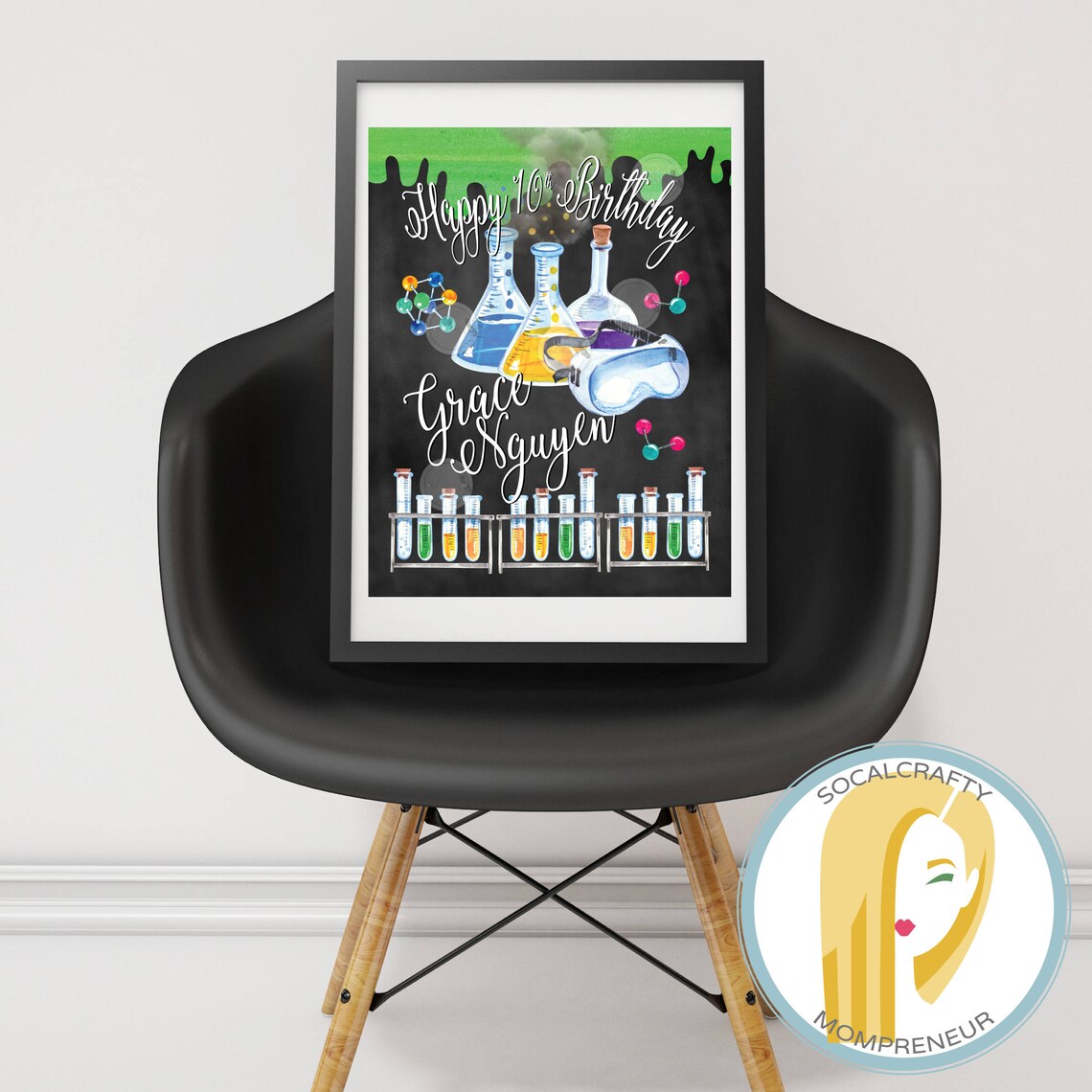 Mad Science Poster Matching Mad Science Birthday Poster - Etsy