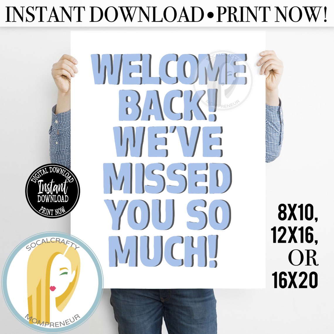 Printable Welcome Back Sign / Welcome Back Students Poster / | Etsy