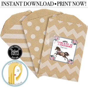 Printable Trail Mix Sign / Happy Trails Trail Mix Labels / - Etsy