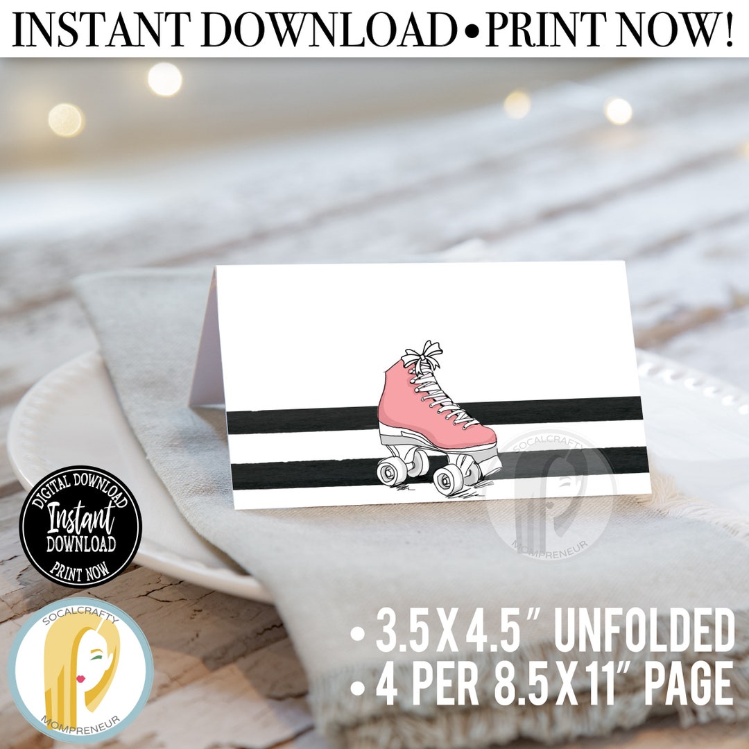 Printable Roller Skating Food Labels / Roller Skates Place - Etsy
