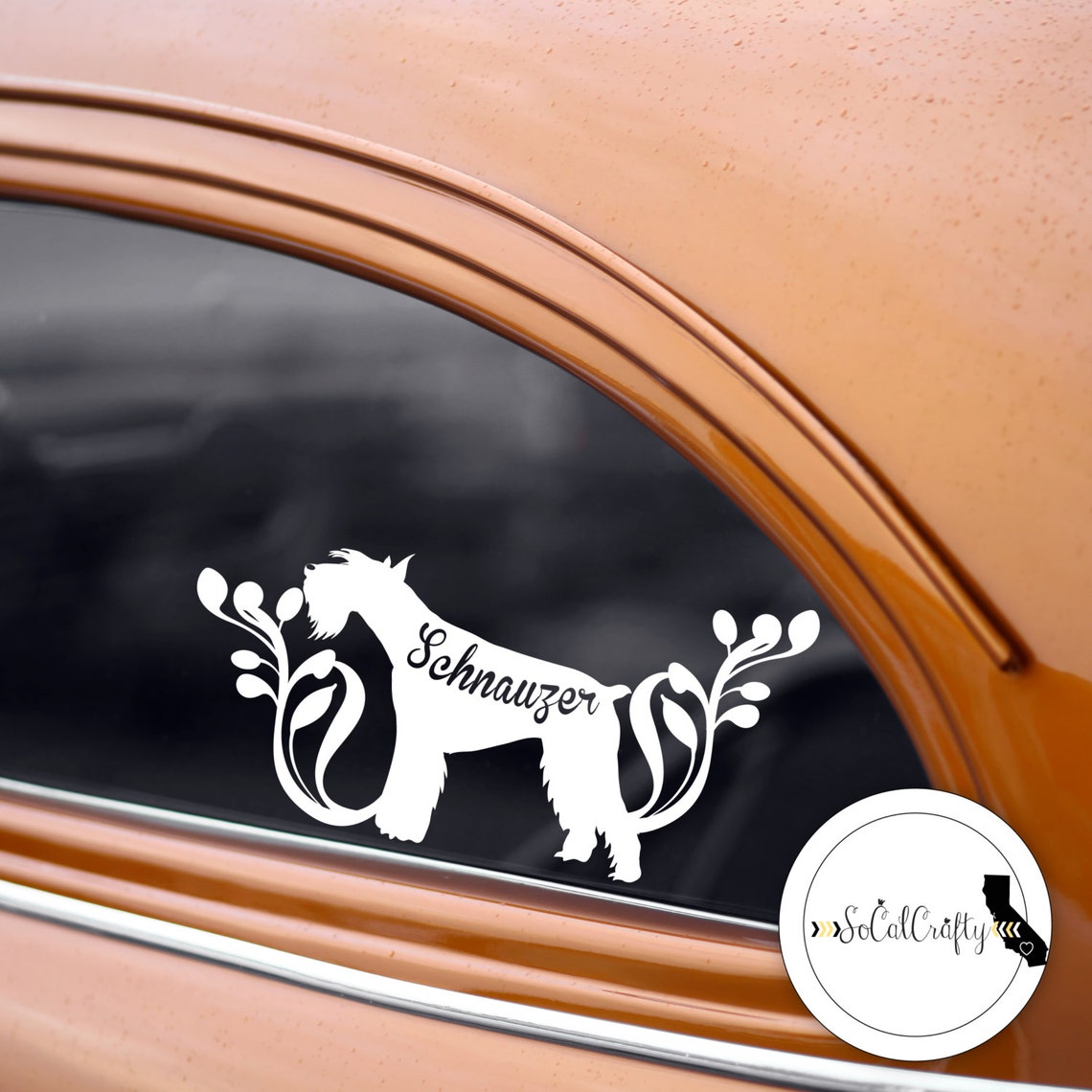 Schnauzer Decal Vinyl Decal Dog Silhouette Laptop Decal - Etsy