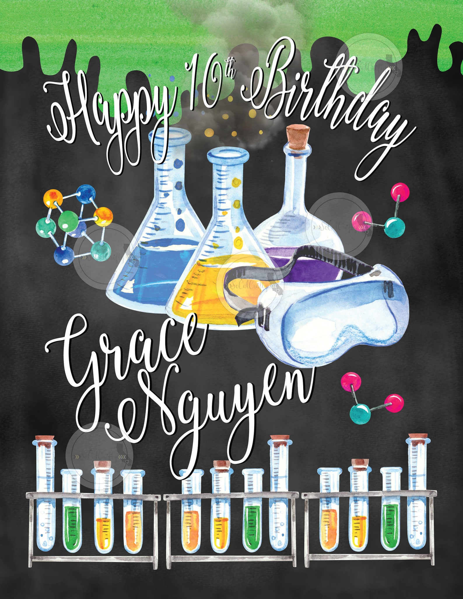 Mad Science Poster Matching Mad Science Birthday Poster - Etsy