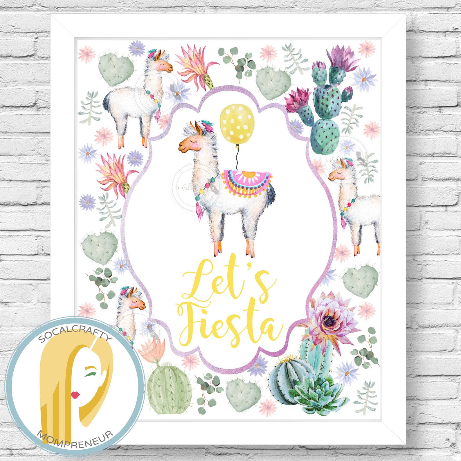 Printable Llama Birthday Party Poster / Llama Welcome Sign / - Etsy