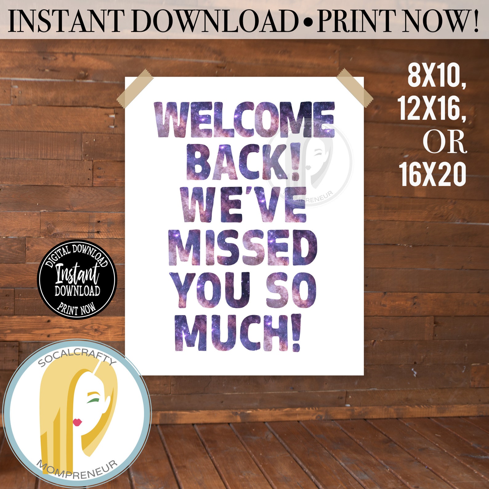 Printable Welcome Back Sign / Welcome Back Students Poster / | Etsy