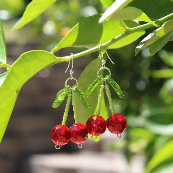 Cherry Earrings - Etsy